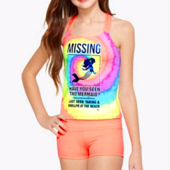 Justice | Swim | Justice Two Piece Mermaid Tie Dye Tankini Swimsuit ...